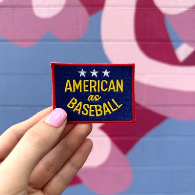 American as Baseball Iron-on Patch Embroidered Patch for Hat, Clothing ...