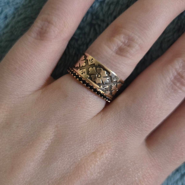 Onyx & Diamond "dad" 10k Yellow Gold Men's Ring Signet - Etsy