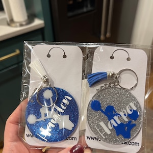Personalized Cheerleader Name Keychains Dance Keychain Cheer Backpack ...