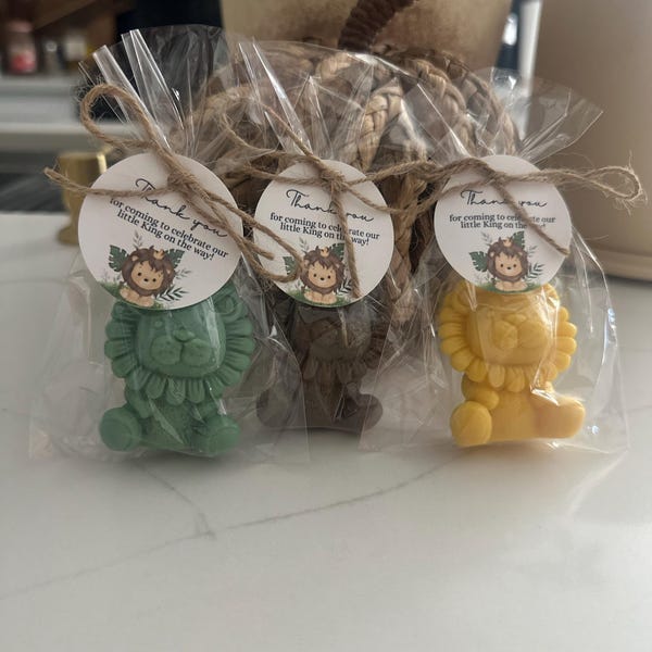 Lion Soap Favors Safari Animal Baby Shower Decorations Wild One Party ...