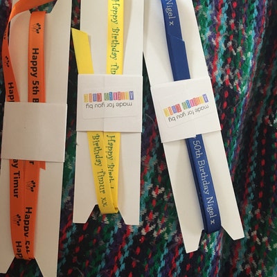 Birthday 10mm Personalised Printed Ribbon Birthday Gift Wrap Birthday ...