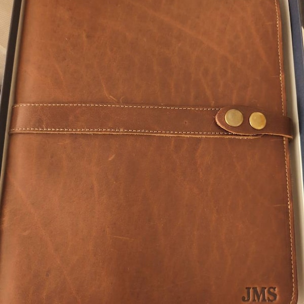 Personalized Full Grain Fine Leather Professional Portfolio/padfolio ...