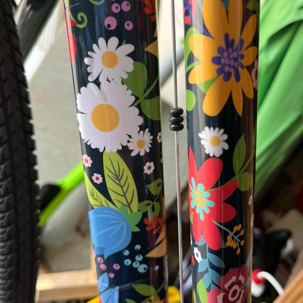 Bicycle Wrap With Block Stripes Pattern - Black and White Frame ...