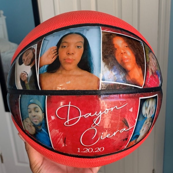 Personalized Photo Basketball | Collage Design | Gifts for Basketball ...