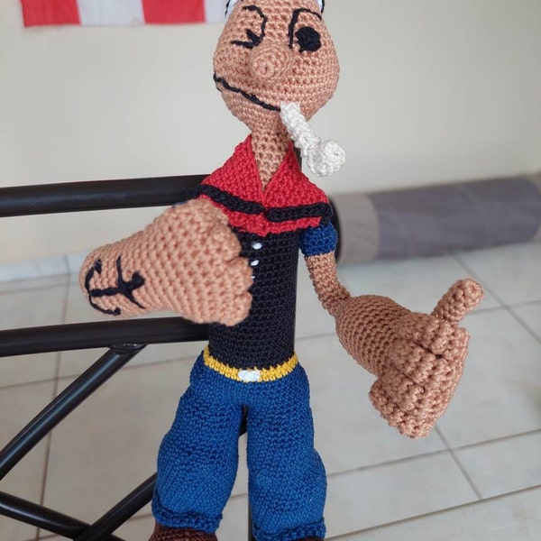 PDF Crochet Pattern Popeye Amigurumi English - German - Spanish - Etsy ...
