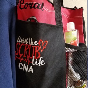 Livin the Scrub Life Nurse Personalized Nurse Personalized Tote Bag RN ...