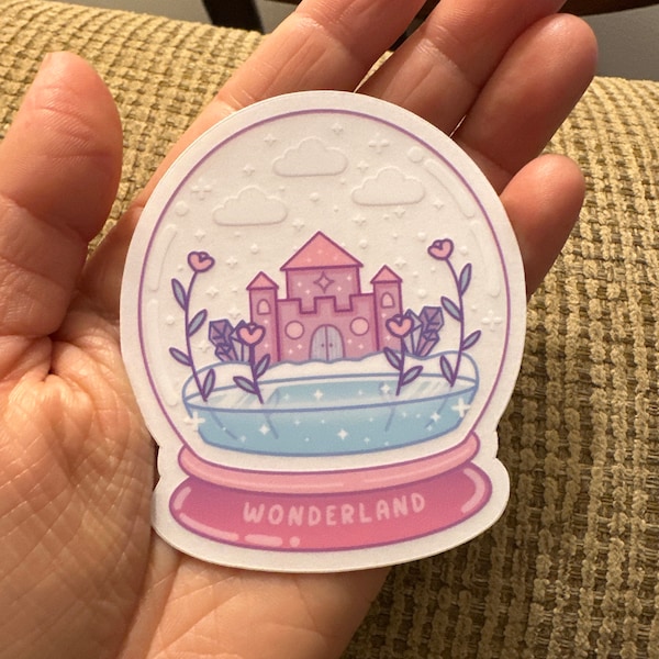 Snowglobe CLEAR Sticker | Christmas Holiday Cute Aesthetic Waterproof ...