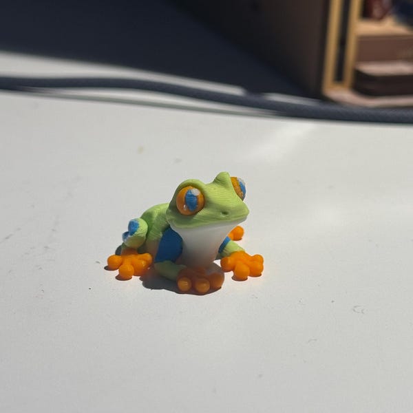 Frogs | 3D Printed | Flexi Tree Frog Fidget Toy | Poseable Pocket Pal ...