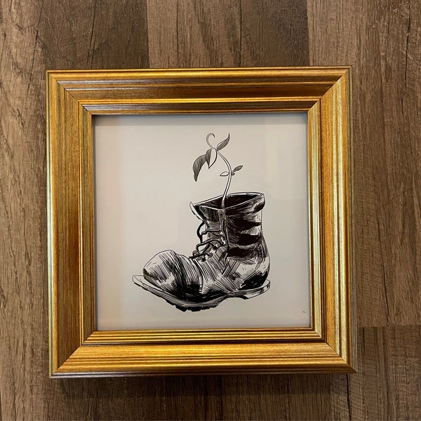 Wall-e Boot, Pixar, Life Finds a Way, Disney, Digital Art, Black and ...