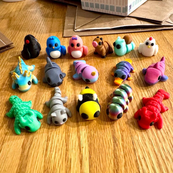 Mini Pocket Pets | 3D Printed Articulating Mini Baby Animals | Sensory ...