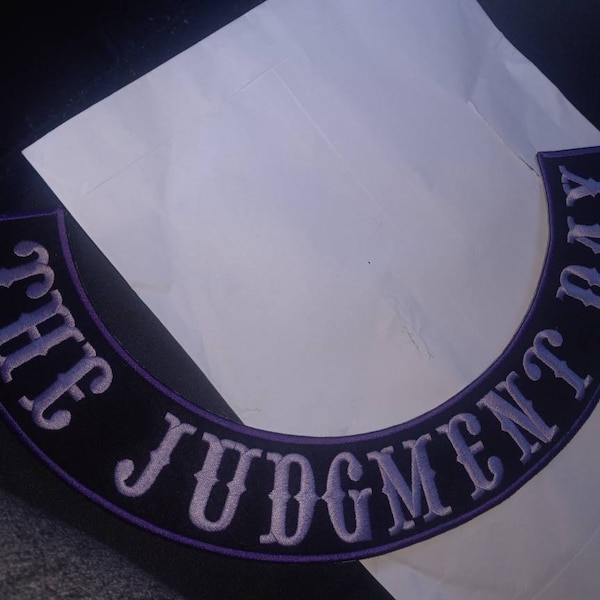 14" Custom Rocker Patch , Motorcycle Patches for Jackets , Iron on or ...