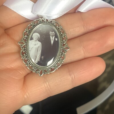 Memory Remembrance Bouquet Charm, Locket, Brooch Personalised With Any ...