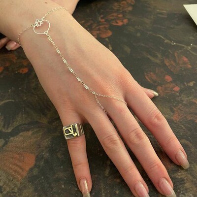Silver Transparent Moonstone Handlet Hand Jewelry Sterling Silver ...