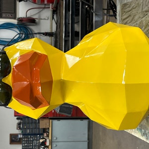 Red Bull Papercraft Template, Abstract Low Poly 3D Origami, Home Decor ...