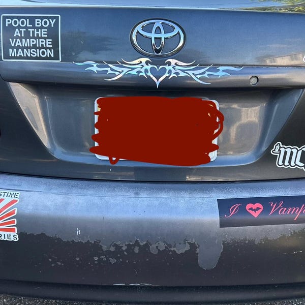Bumper Sticker / Car Tramp Stamp / Y2K / Heart / Wings / Gothic / Vinyl ...