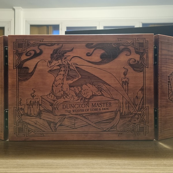 Dungeon Master Screen | Wooden RPG Screen Gift | Dungeon Master Gift ...