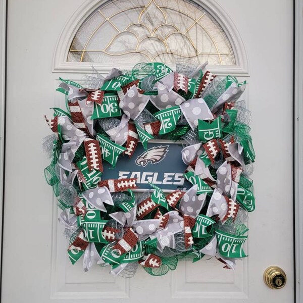 Philadelphia Eagles Wreath - Etsy