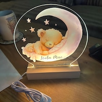 Night Light up Table Lamp LED Personalized Engraved Create Your Own ...