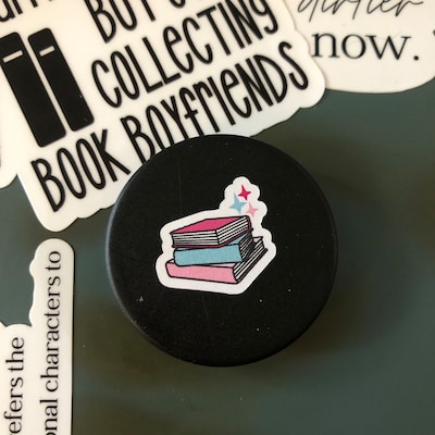 Reading Book Icon Stickers Different Color Options Book Stack Stickers ...