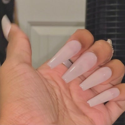 Ice Queen / Clear Icicle Nails With Holographic Silver Glitter, White ...