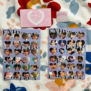 Pink Plaid Confetti Stickers Polco Stickers Korean Stickers - Etsy