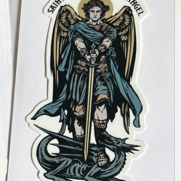 5" Saint Michael the Archangel Vinyl Sticker - Etsy