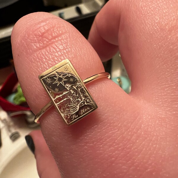 Tarot Card Ring , Gift for Her ,gift for Darling ,tarot Ring ,dainty ...