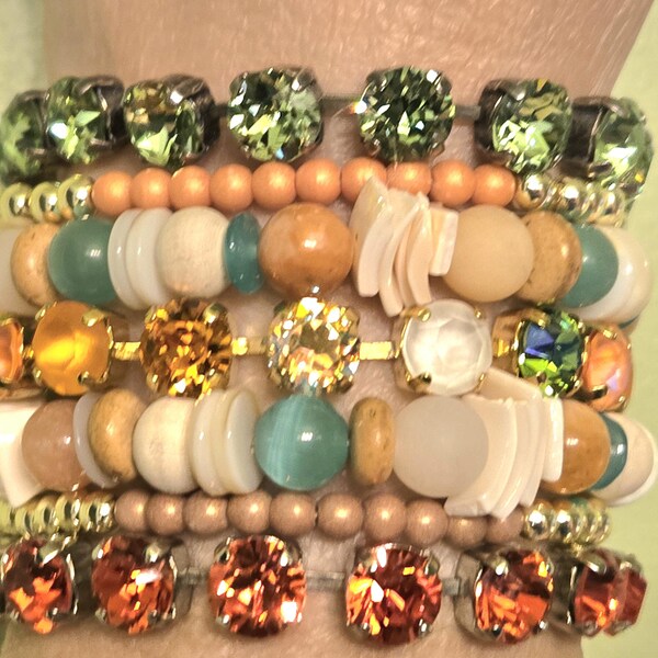 2pcs Tropical Style Beach Bracelets, Seashell Bracelets, Coastal ...