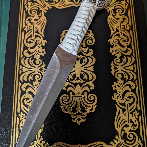 Handcrafted Boline Knife: White Handle Witchcraft Altar Tool - Etsy