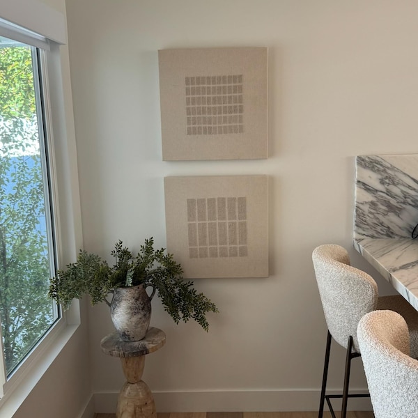 Lines | Textile Wall Art/linen Wall Decor/abstract Art/ Minimal Woven ...