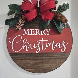 8 Inch Santa Face Metal Wreath Sign, Santa Christmas Sign, Christmas ...