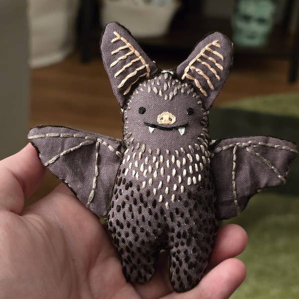 Bat - Embroidery Kit - Etsy