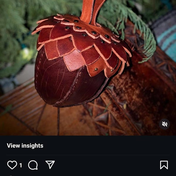 Digital Leather Acorn Bag PATTERN - Nature Set - Etsy