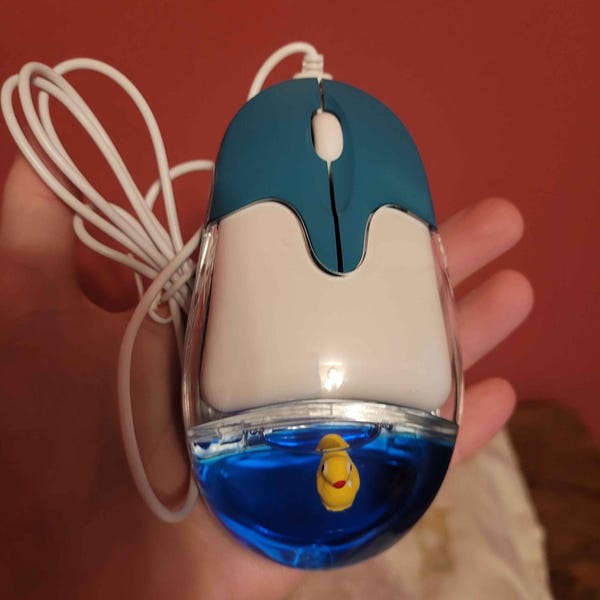 Y2K Aqua Style Mouse (USB) With Duck Floater - Etsy