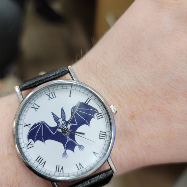 Bat Watch, Wrist Watch Skeleton of a Bat, Halloween Watch, Men's ...
