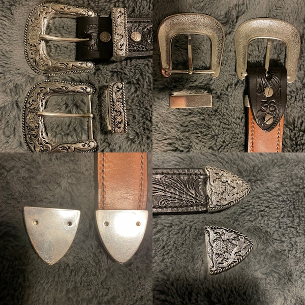 Ranger Buckle Set * 4 Piece Set * Antique Silver & Gold Finish ...