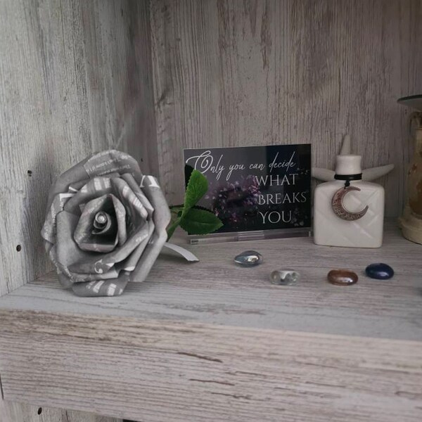 A Court of Mist and Fury Book Page Rose - Etsy