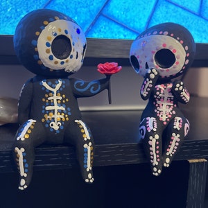 Skeleton Pixie Sculptures Figurine Hand Painted 3D Printed - Etsy