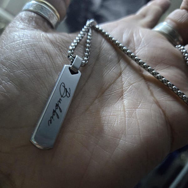 Personalized Name Necklace for Men, Men's Stainless Steel Necklace ...