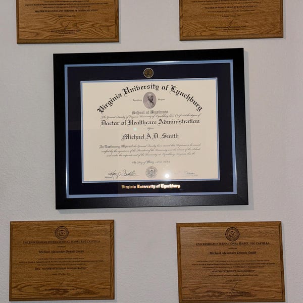 Glass Mirror Diploma Plaque, Custom Degree Frame, College Graduation ...