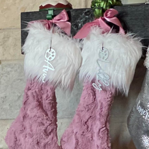 Stocking Name Stocking Names Metal Stocking Name Tag Christmas Decor ...