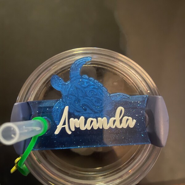30oz, 40oz or 60oz Stanley Sea Turtle Name Tag, Personalized Turtle ...