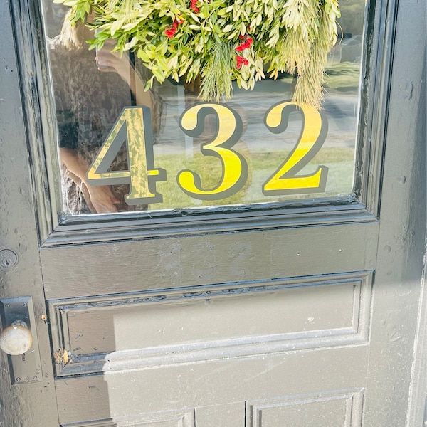 Premium Gold Fanlight Transom House Door Numbers, Victorian Style House ...