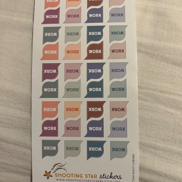 36 WORK Corner Planner Stickers - Scheduling, Shift Reminder, Any ...