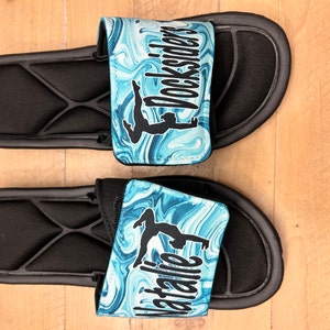 Personalized CHEER Slides POMS Custom Slides CHEERLEADING Sandals ...