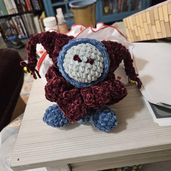 Handmade Mini Pink and Magenta Crochet Jester Plushie – Whimsical ...