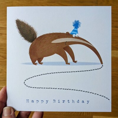 Happy Birthday Prawn Kraft Birthday Card - Etsy