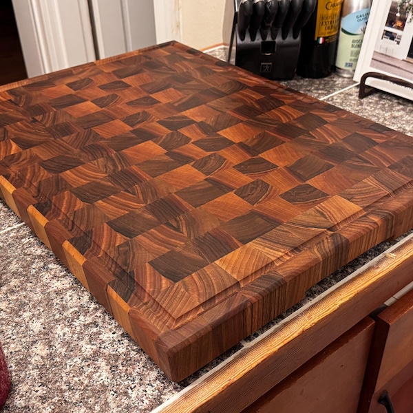 Personalised Maple End Grain Cutting Board, Custom Butcher Block ...