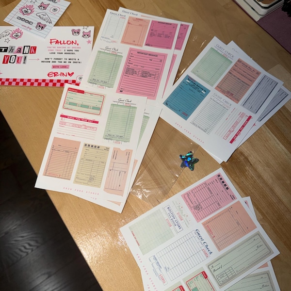 Matte Vintage Receipts Sticker Sheets | Pack of 4 | Journaling Stickers ...