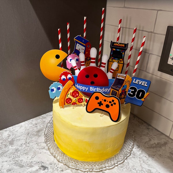 Bowling Arcade 80s Cake Topper - Etsy